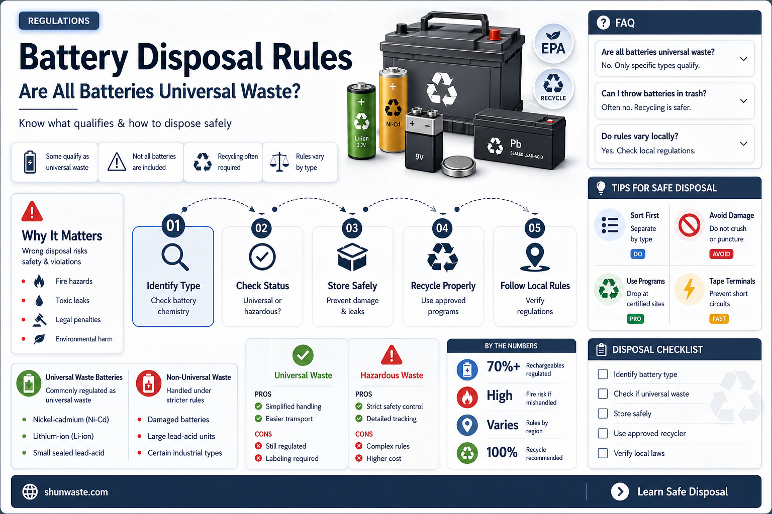 Are All Batteries Universal Waste? Understanding Disposal Regulations ...