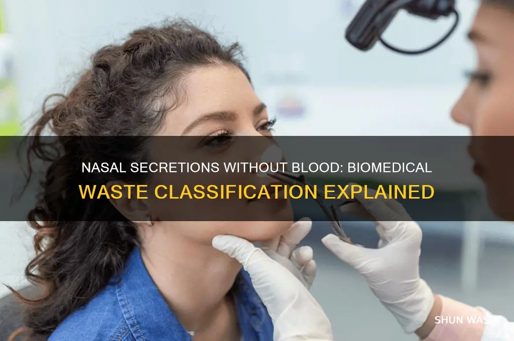 Nasal Secretions Without Blood: Biomedical Waste Classification ...
