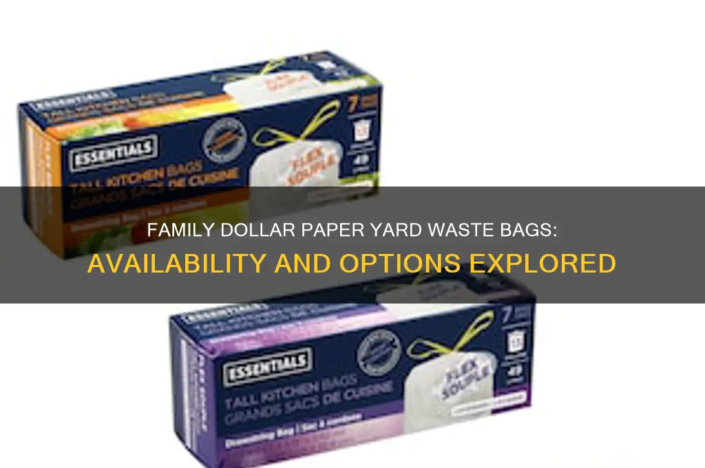 Family Dollar Paper Yard Waste Bags: Availability And Options Explored ...