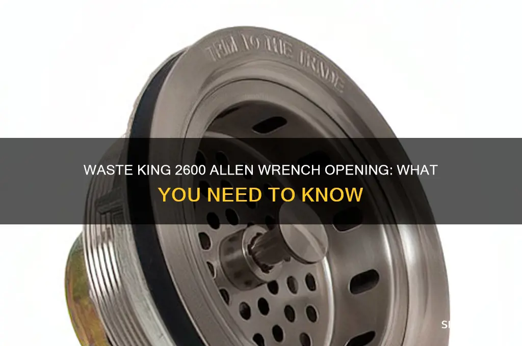 Waste King 2600 Allen Wrench Opening: What You Need To Know | ShunWaste