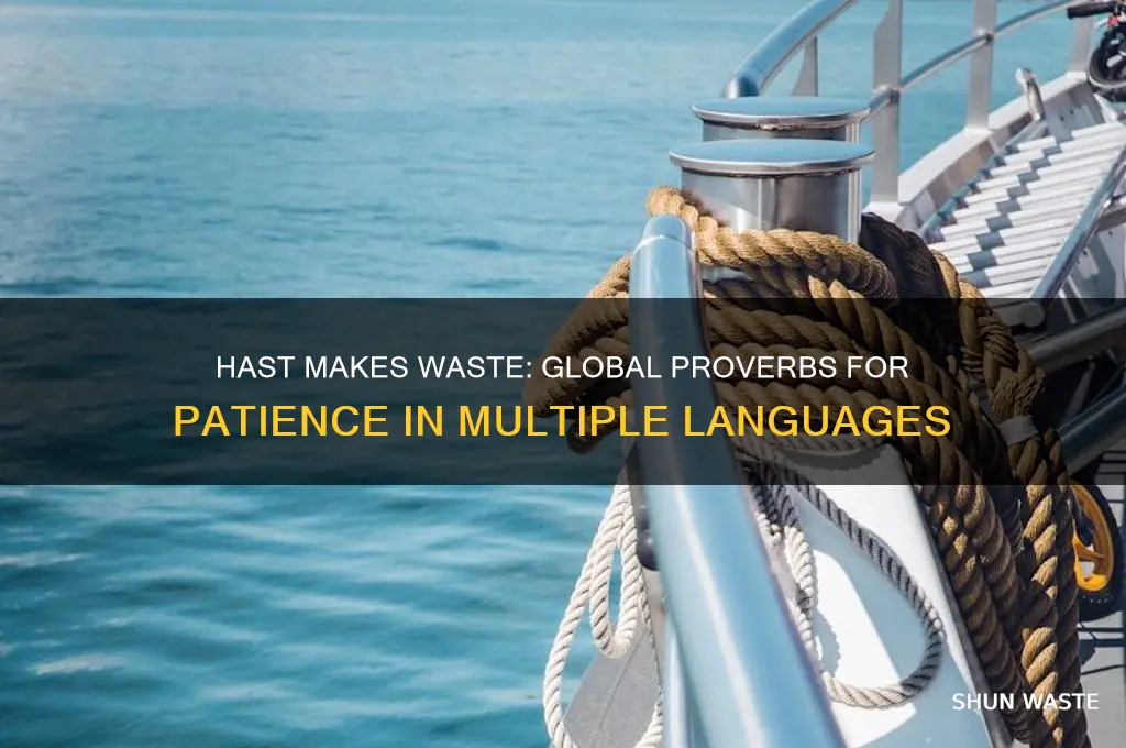 Hast Makes Waste: Global Proverbs For Patience In Multiple Languages ...