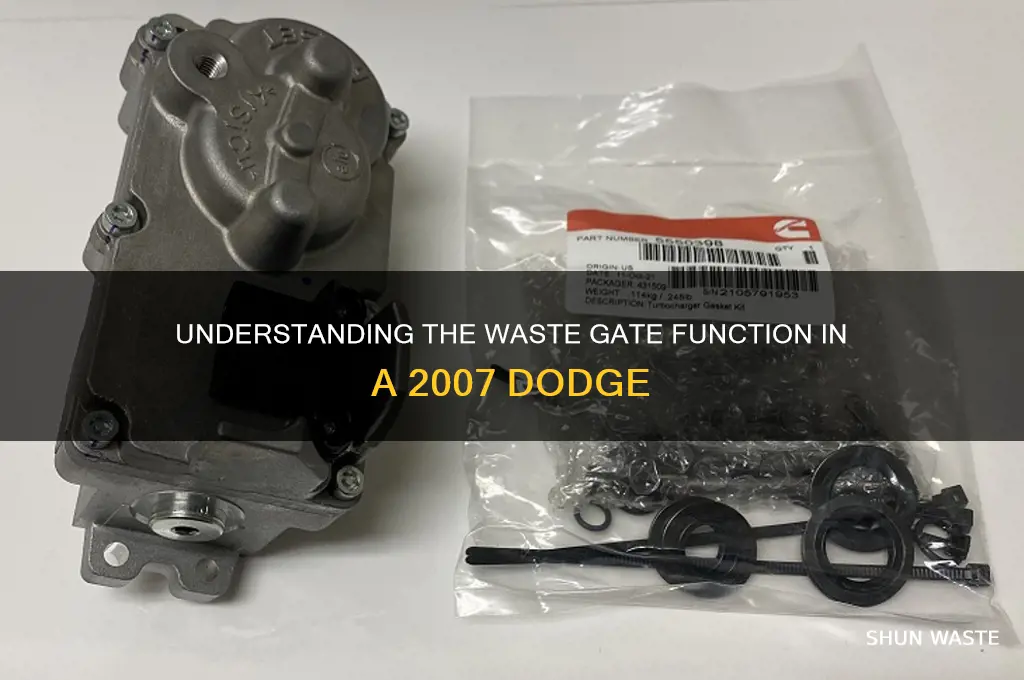 Understanding The Waste Gate Function In A 2007 Dodge | ShunWaste