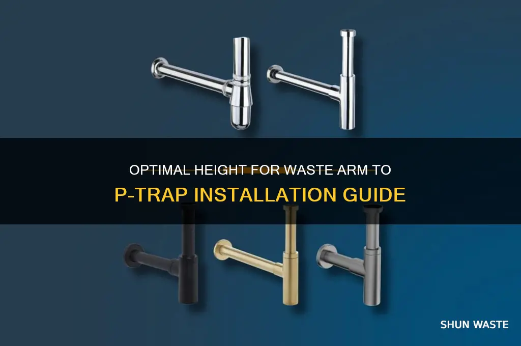 Optimal Height For Waste Arm To P-Trap Installation Guide | ShunWaste