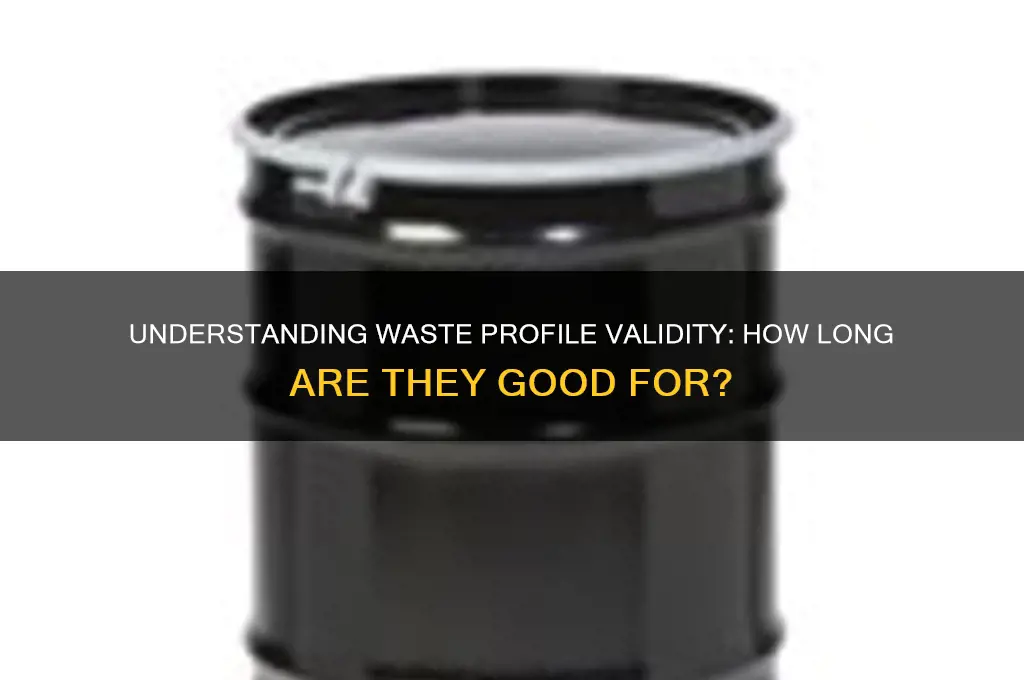 Understanding Waste Profile Validity: How Long Are They Good For ...