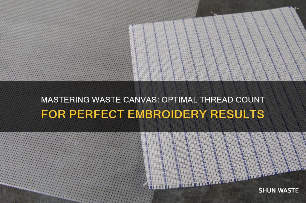 Mastering Waste Canvas: Optimal Thread Count For Perfect Embroidery ...