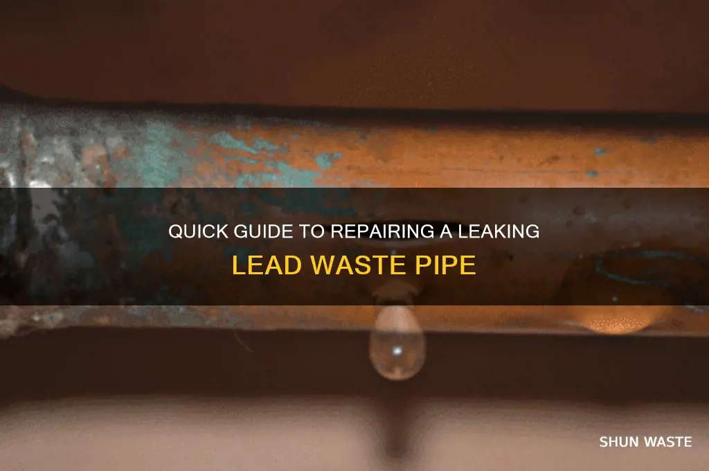 Quick Guide To Repairing A Leaking Lead Waste Pipe | ShunWaste