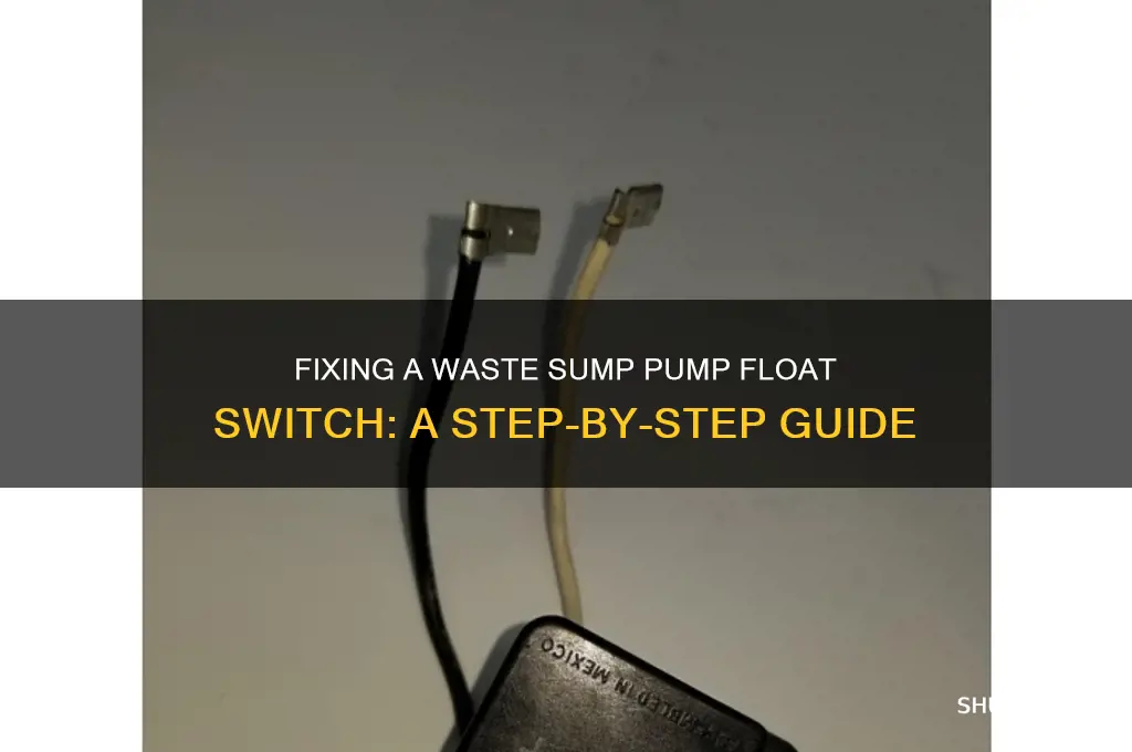 Fixing A Waste Sump Pump Float Switch: A Step-By-Step Guide | ShunWaste