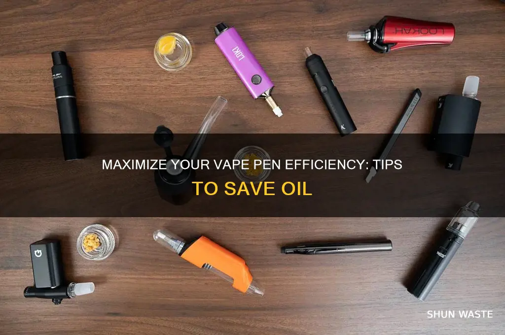 Maximize Your Vape Pen Efficiency: Tips To Save Oil | ShunWaste
