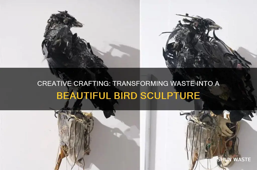 Creative Crafting: Transforming Waste Into A Beautiful Bird Sculpture ...