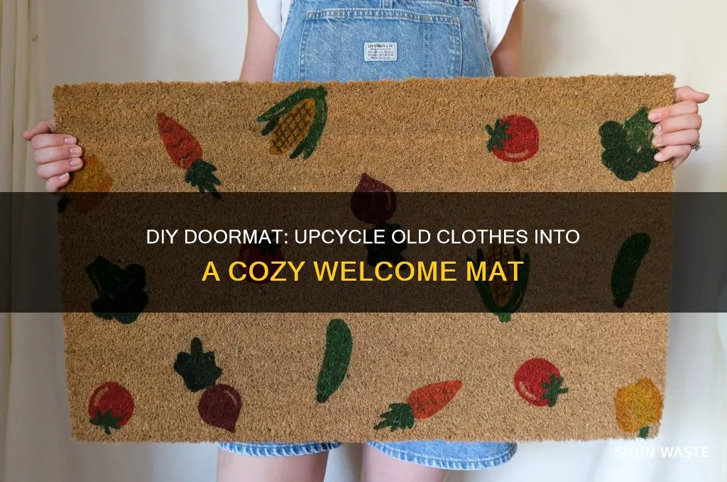 Diy Doormat: Upcycle Old Clothes Into A Cozy Welcome Mat | ShunWaste
