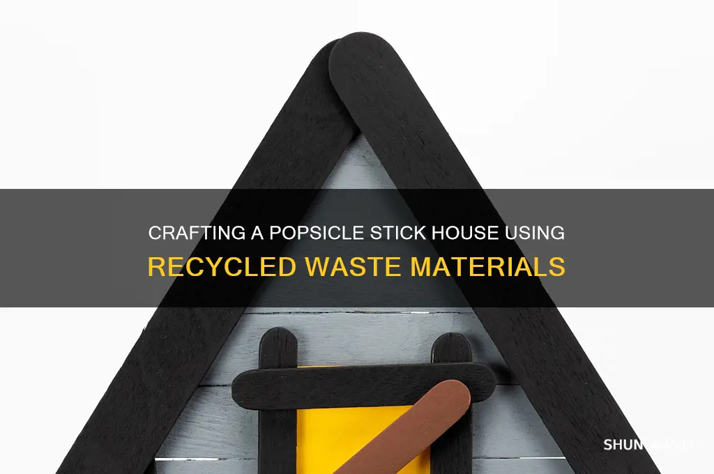 Crafting A Popsicle Stick House Using Recycled Waste Materials | ShunWaste