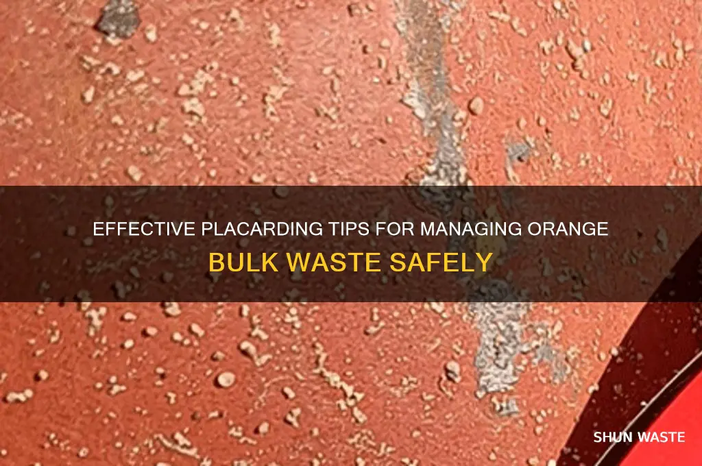 Effective Placarding Tips For Managing Orange Bulk Waste Safely | ShunWaste