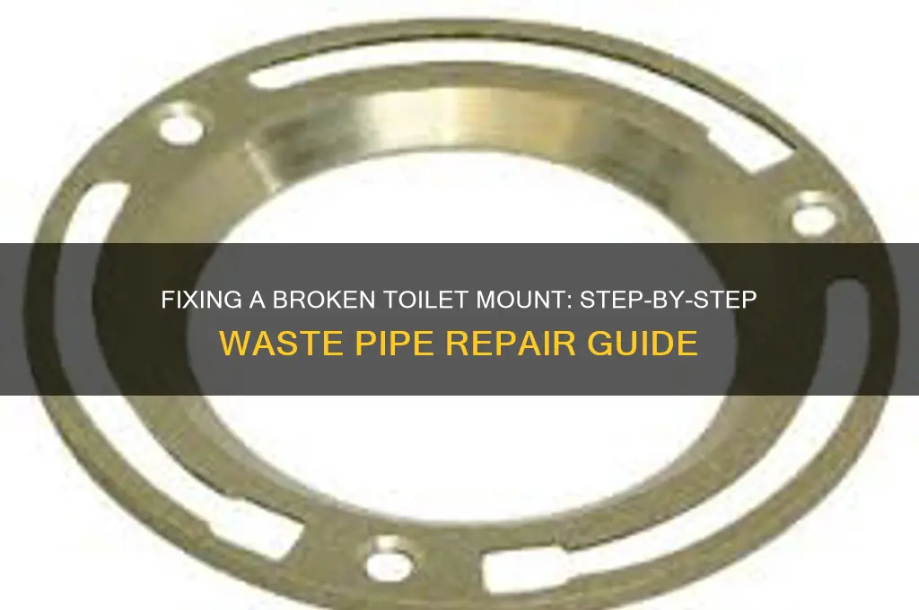 Fixing A Broken Toilet Mount: Step-By-Step Waste Pipe Repair Guide ...