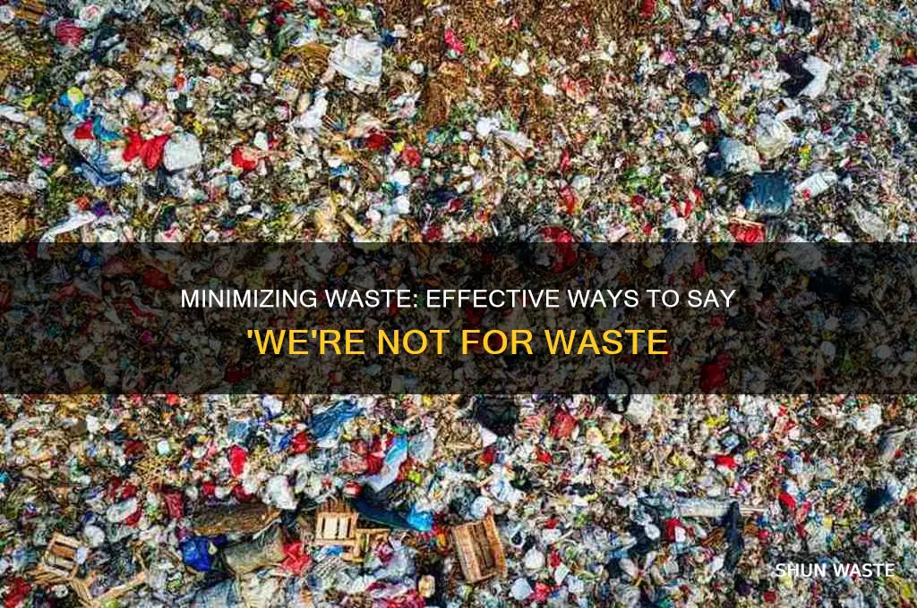 Minimizing Waste: Effective Ways To Say 'We're Not For Waste | ShunWaste