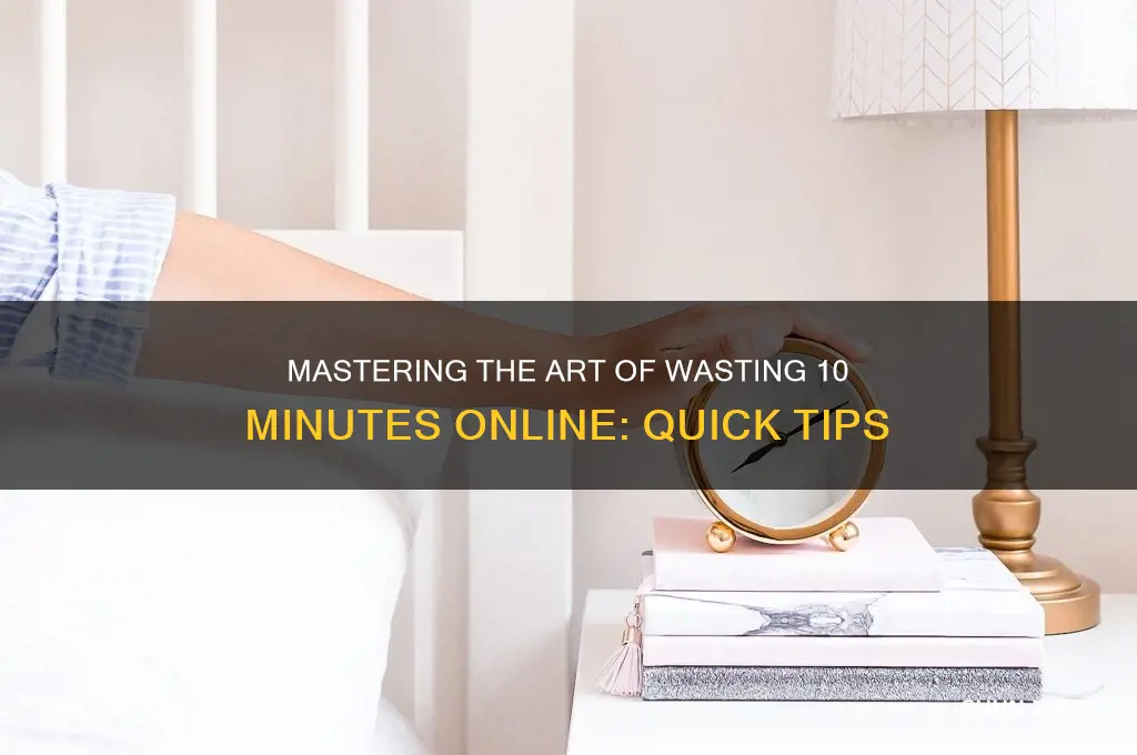 Mastering The Art Of Wasting 10 Minutes Online: Quick Tips | ShunWaste