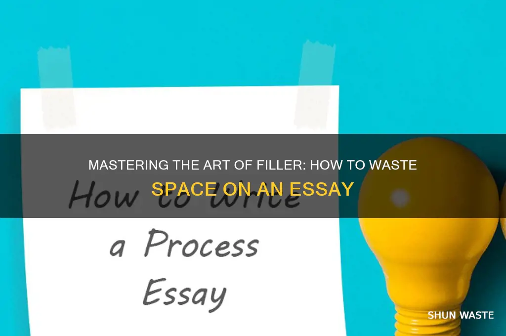 Mastering The Art Of Filler: How To Waste Space On An Essay | ShunWaste