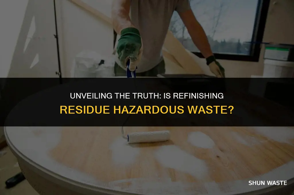 Unveiling The Truth: Is Refinishing Residue Hazardous Waste? | ShunWaste