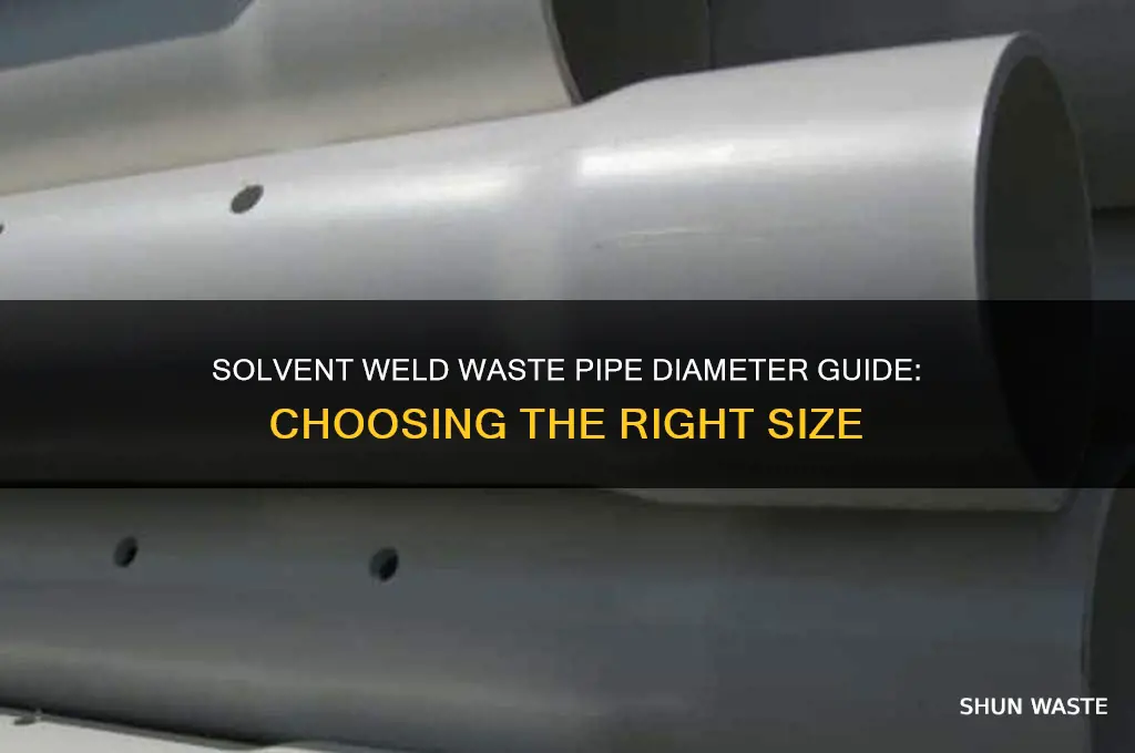 Solvent Weld Waste Pipe Diameter Guide: Choosing The Right Size | ShunWaste