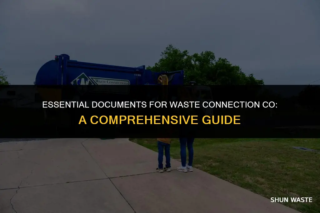 Essential Documents For Waste Connection Co: A Comprehensive Guide ...
