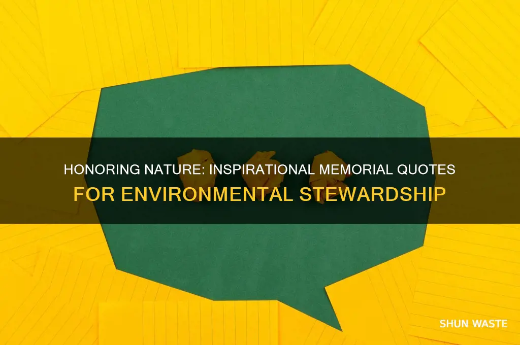 Honoring Nature: Inspirational Memorial Quotes For Environmental ...